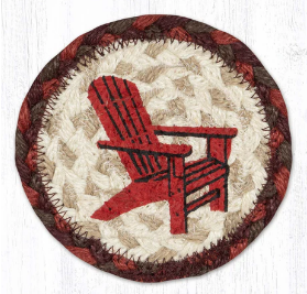 Red Adirondack Capitol Earth 5" Coaster – Tippy Canoe